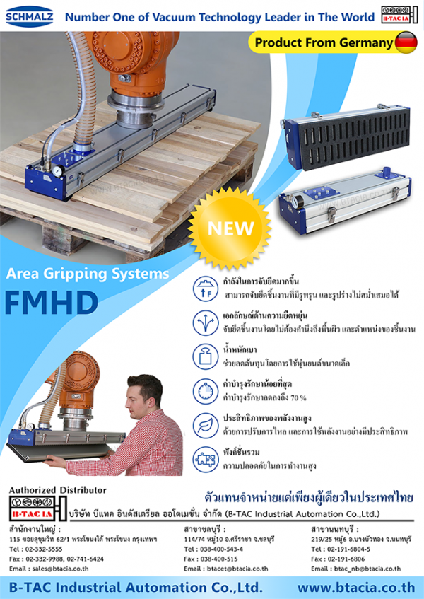 QC3001 - Schmalz Heavy Duty Area Gripper, Series : FMHD - B-TAC ...
